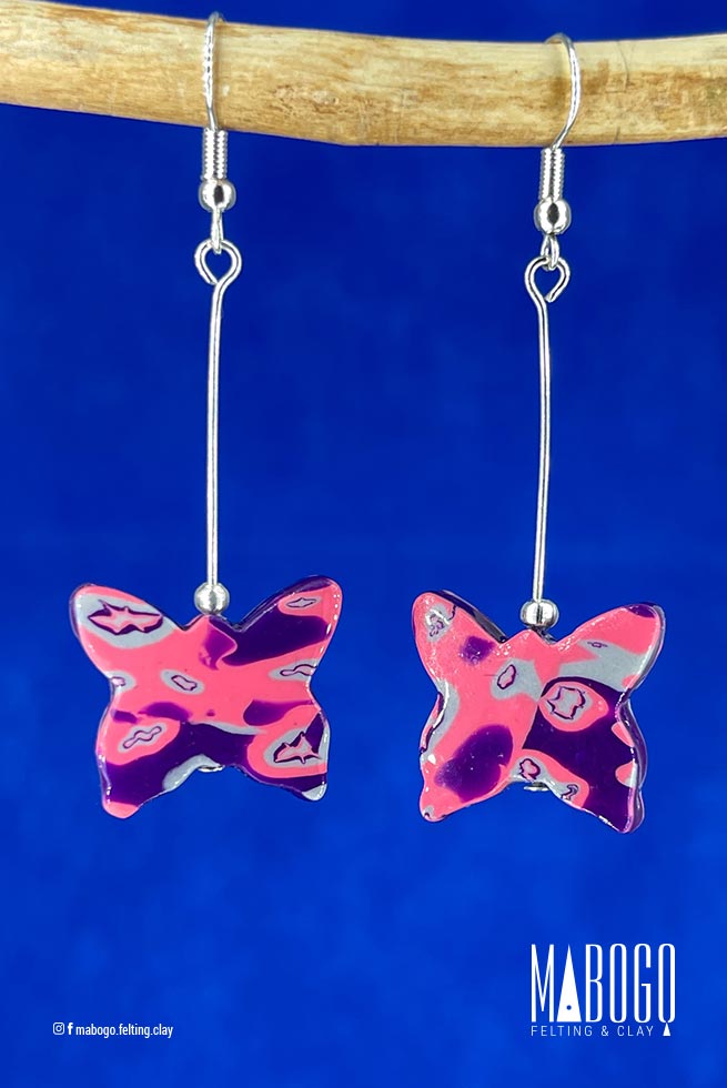 Monarch Rosa - Mabogo Felting & Clay - Joyería